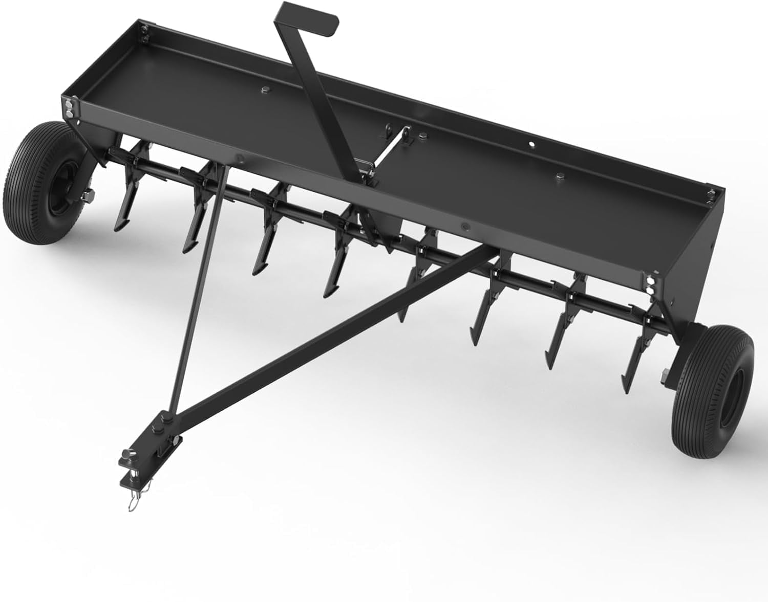 Luku 48" Heavy Duty Tow Behind Spike Aerator, Galvanized Steel Lawn ...