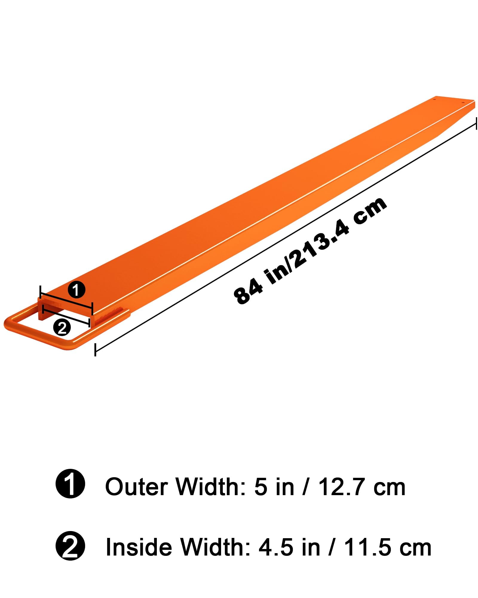 Luku 84" Heavy-Duty Pallet Forklift Extensions, 4.5" Wide Steel Pair ...