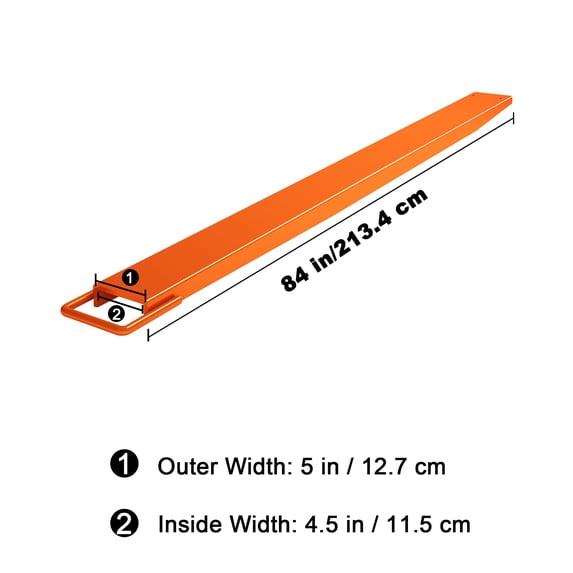 Luku 84" Heavy-Duty Pallet Forklift Extensions, 4.5" Wide Steel Pair ...