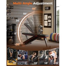K KINGKANG Adjustable Weight Bench, Utility Gym Bench for Full Body ...