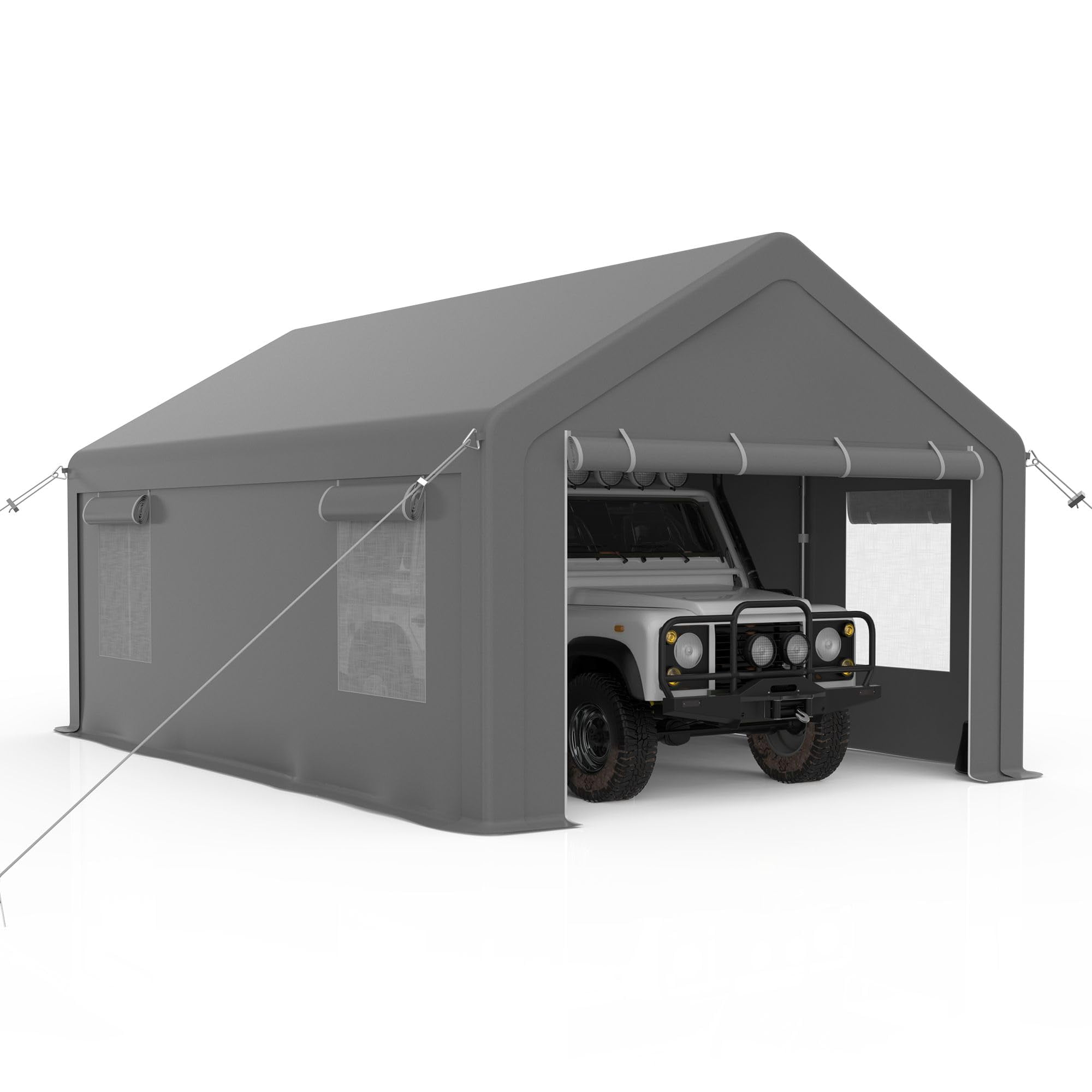 Luku Carport Heavy Duty 13x20ft, Upgraded Waterproof UV-Resistant ...