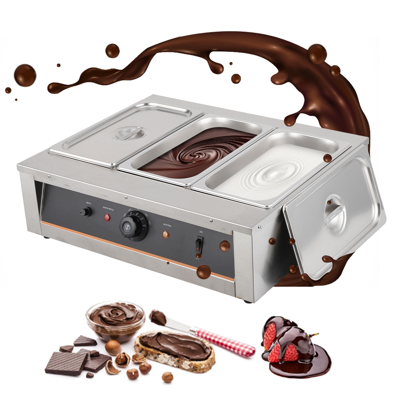 Luku Chocolate Warmer, Chocolate Melting Pan, Stainless Steel Electric ...
