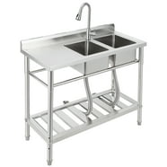 Wilprep Stainless Steel Sink, Commercial Kitchen Workstation, Utility ...