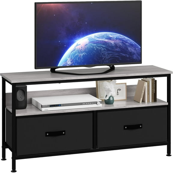 Bedroom Media Furniture | TV Stand and Storage with Resin Drawers ...