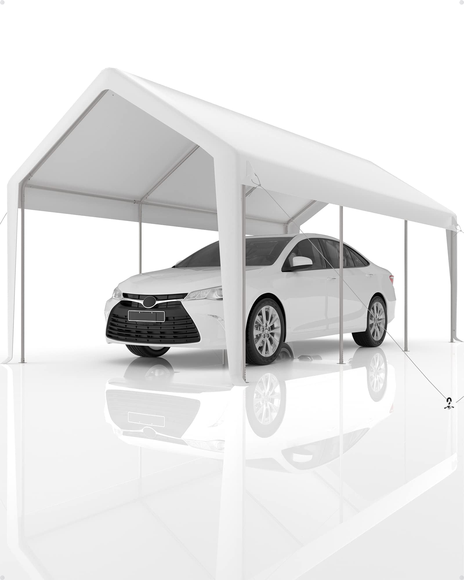 Luku Extra-Large 13x20 FT Carport, Heavy Duty Metal Frame Portable ...