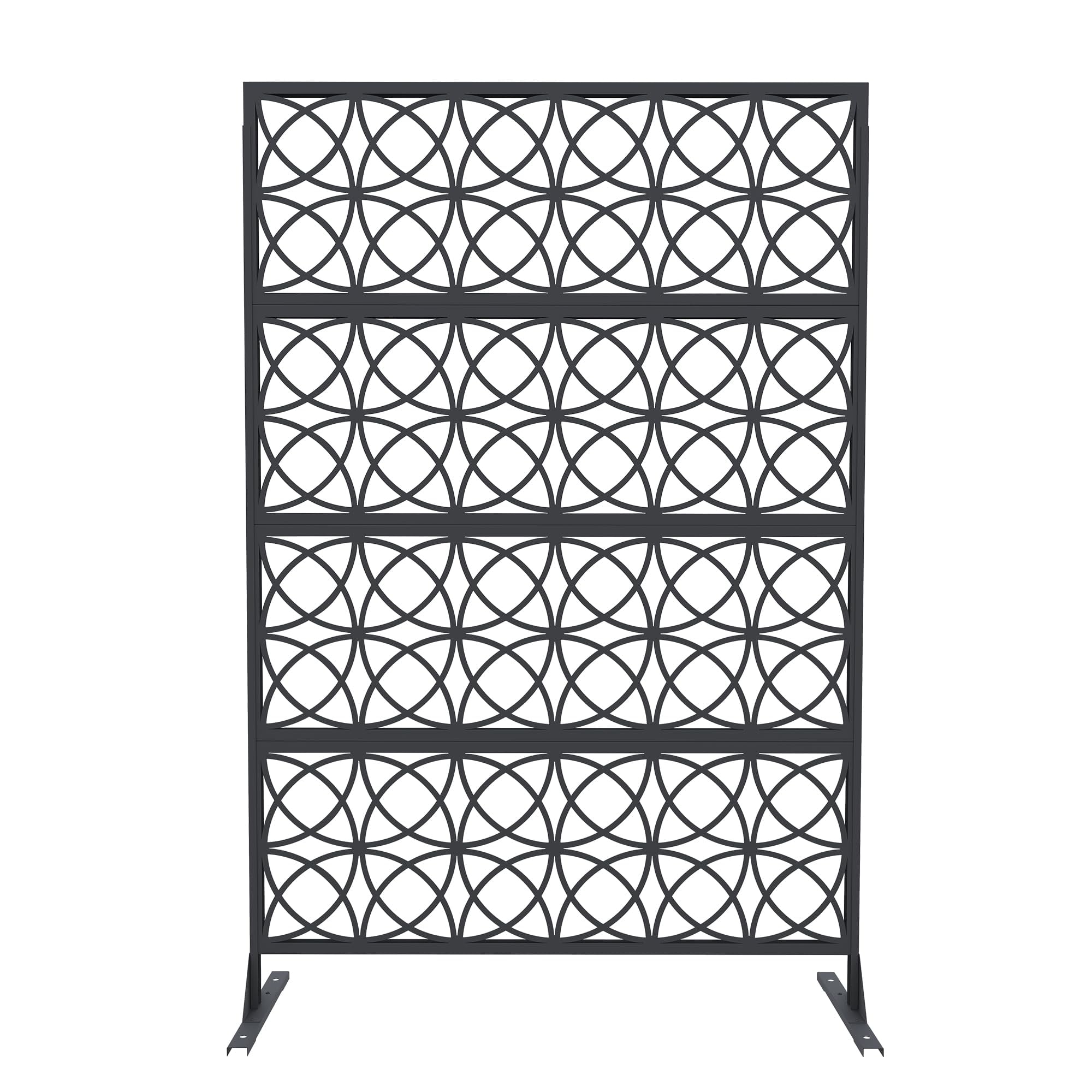 Luku Indoor/Outdoor Metal Privacy Screen – Breathable Freestanding Room ...