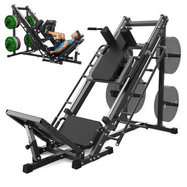 Waxman Leg Press Hack Squat Machine Combo, 2-in-1Leg Exercise Machine ...