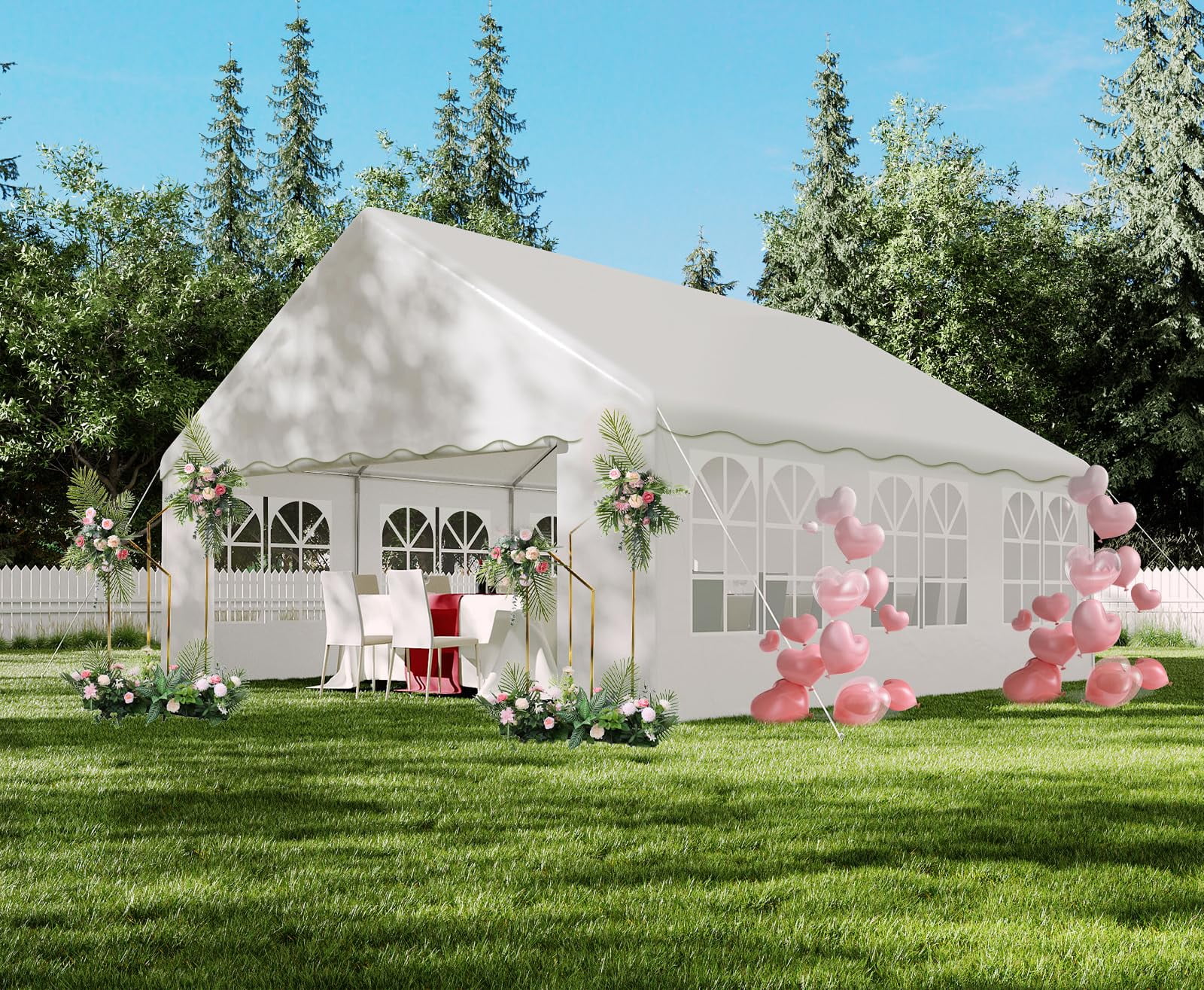 Luku Party Tent Heavy Duty Wedding Tent Outdoor Canopy Event Shelters ...