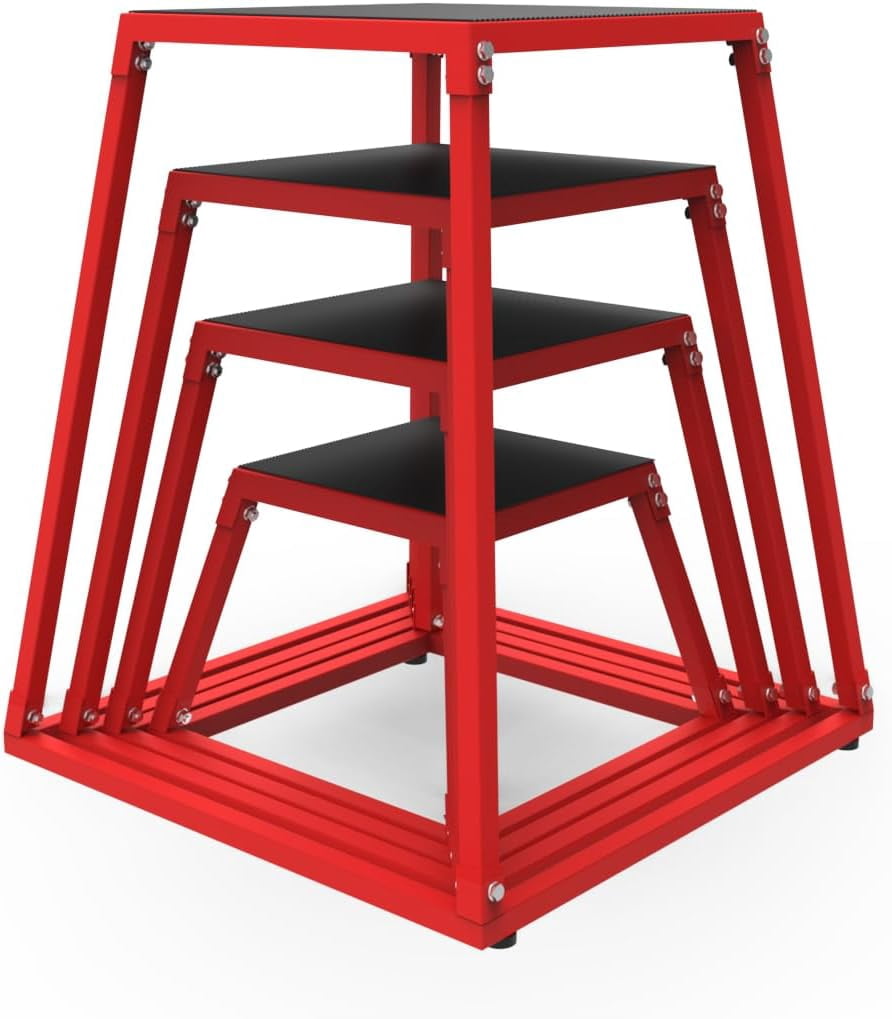Luku Plyo Box Jump Platforms - Adjustable Set for Home Gym (12/18/24/30 ...