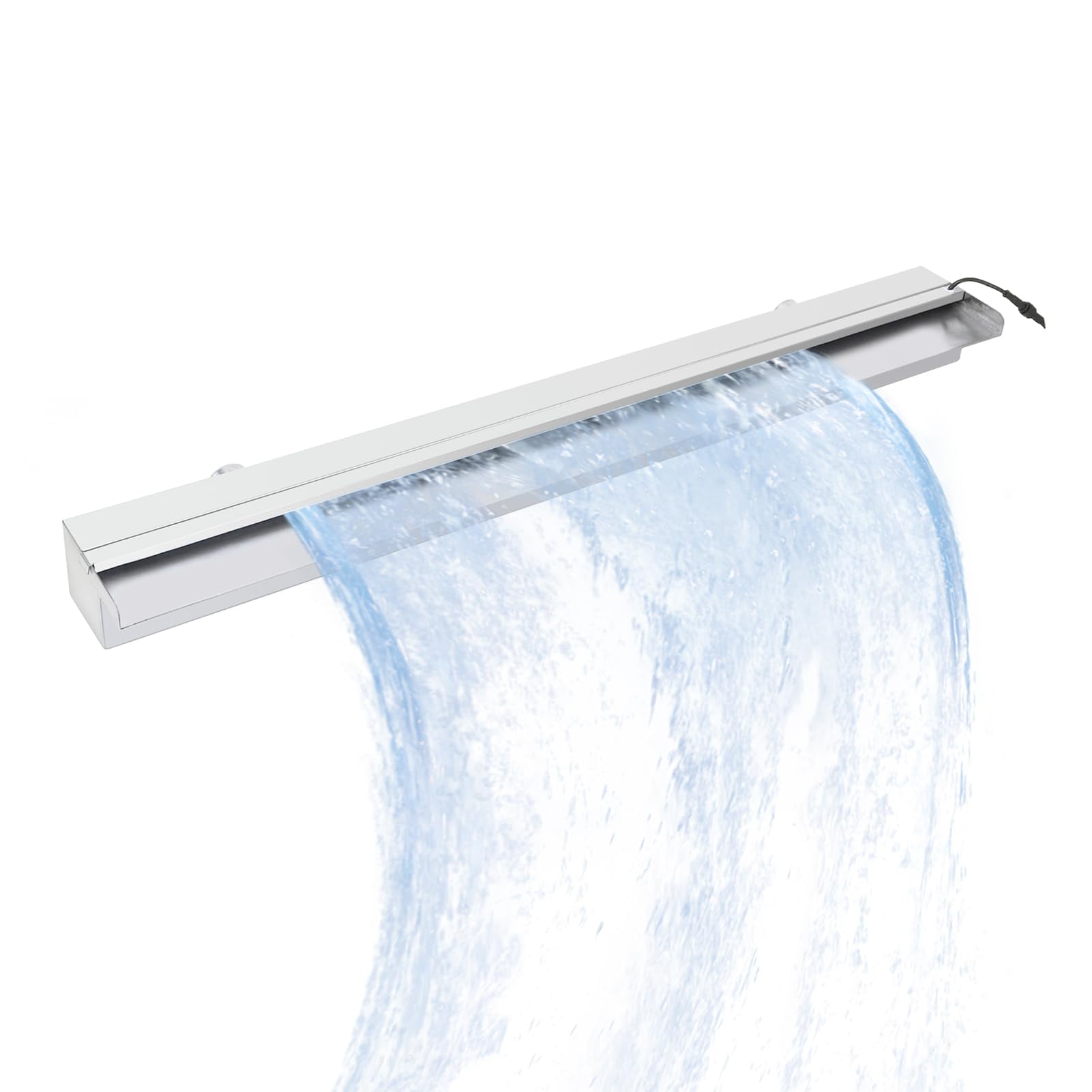 Luku Pond Waterfall Spillway Stainless Steel Pool Fountain, with LED ...