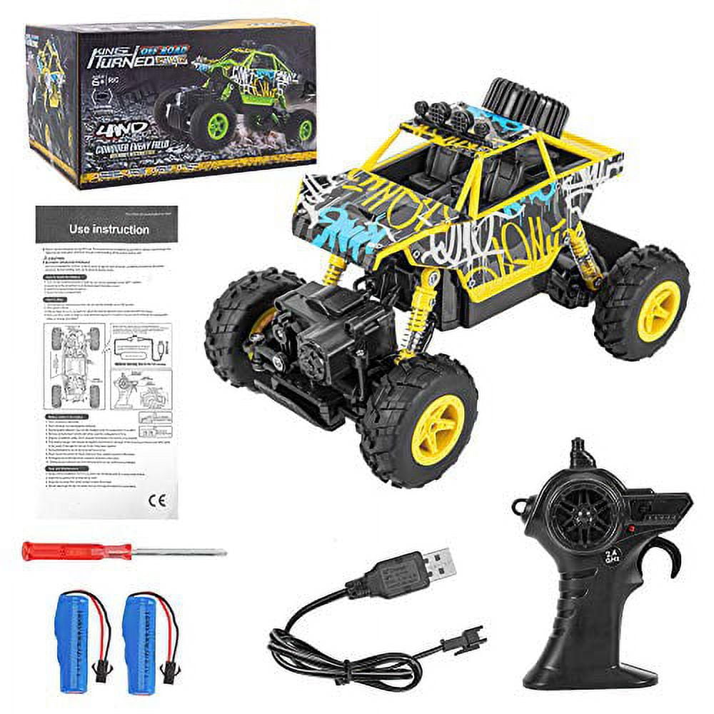 Luku RC Car Rock Crawler Monster Truck, 2.4Ghz 4WD Off Road RC Crawler ...