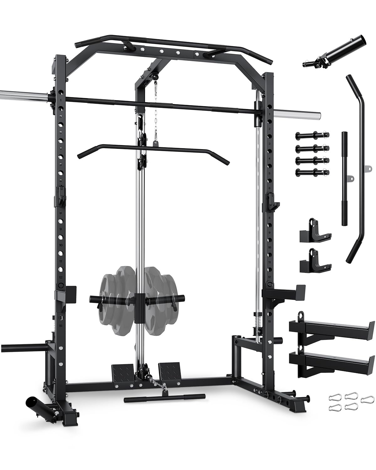 Luku Smith Machine with LAT Pulldown Machine, Multi-Functional Power ...