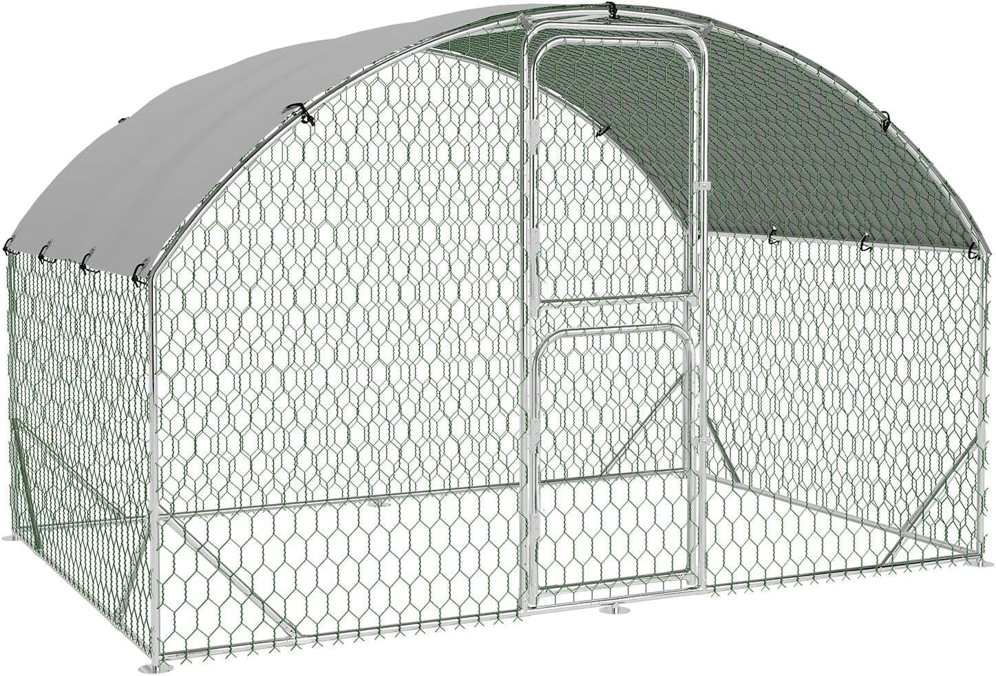 Luku Walk-in Poultry Cage with Reinforced Triangle Support & Double ...