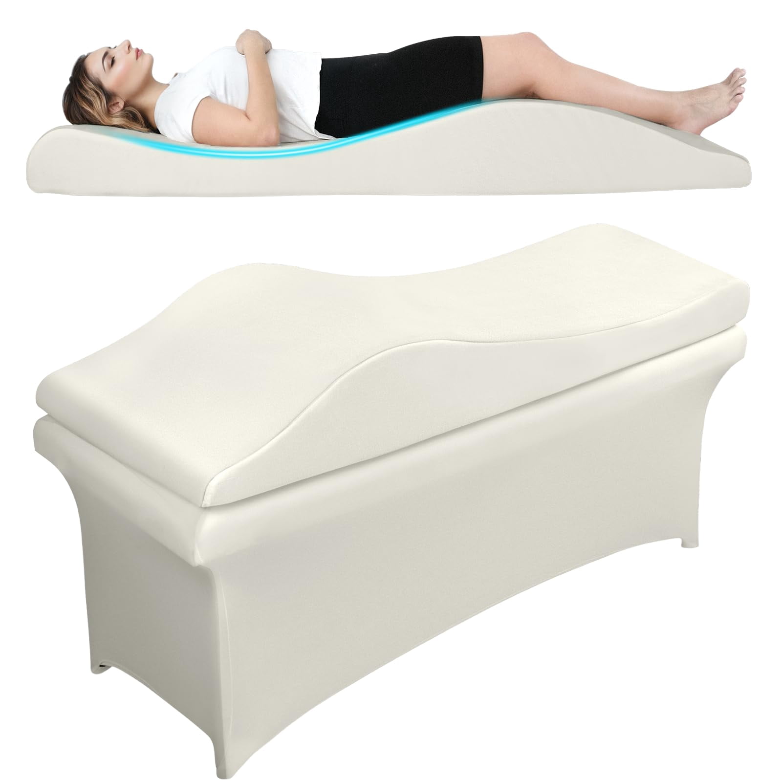 LukyHonie Ergonomic Lash Bed Pad, 30D Foam Esthetician Mattress Topper ...