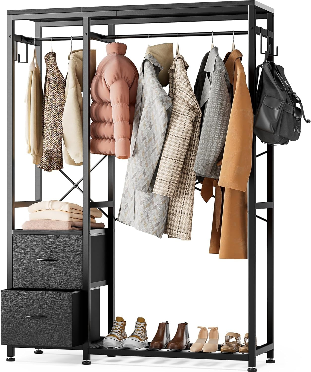 Lulive Clothes Rack, Heavy Duty Garment Rack for Hanging Clothes ...