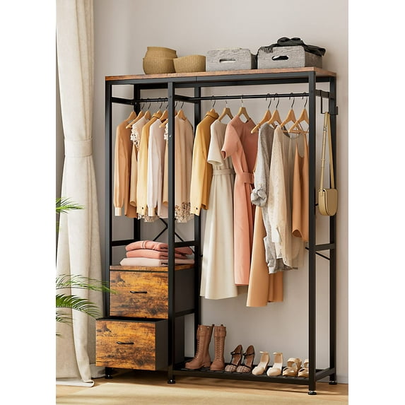 Lulive Clothes Rack, Heavy Duty Garment Rack for Hanging Clothes ...