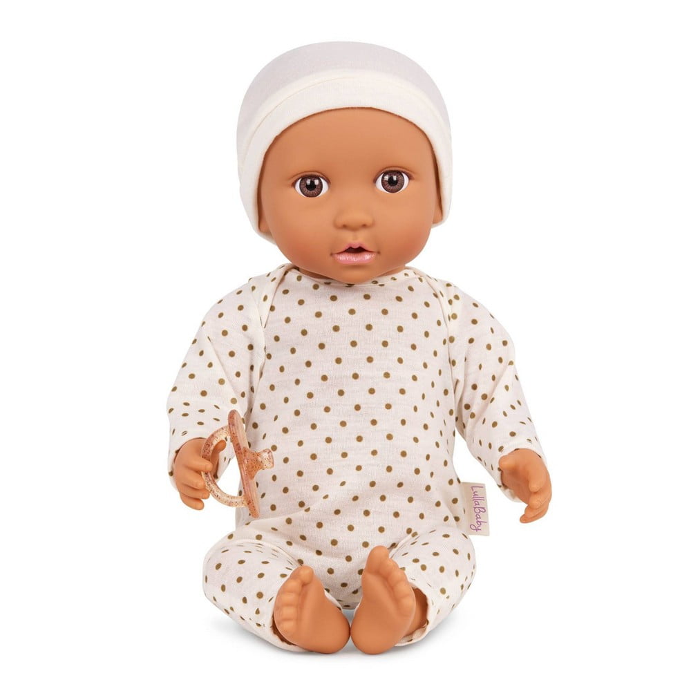 LullaBaby Doll with Polka Dot Ivory Pajama and Pacifier - Walmart.com