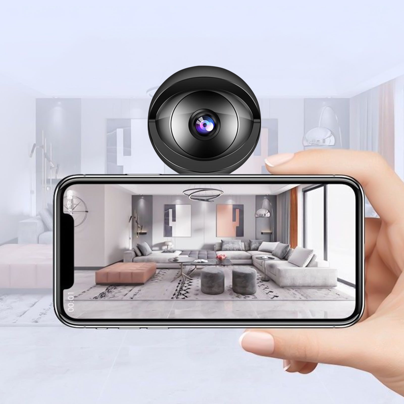 Lulshou Mini WiFi Cameras, Portable Indoor 1080P HD Security, Wireless ...