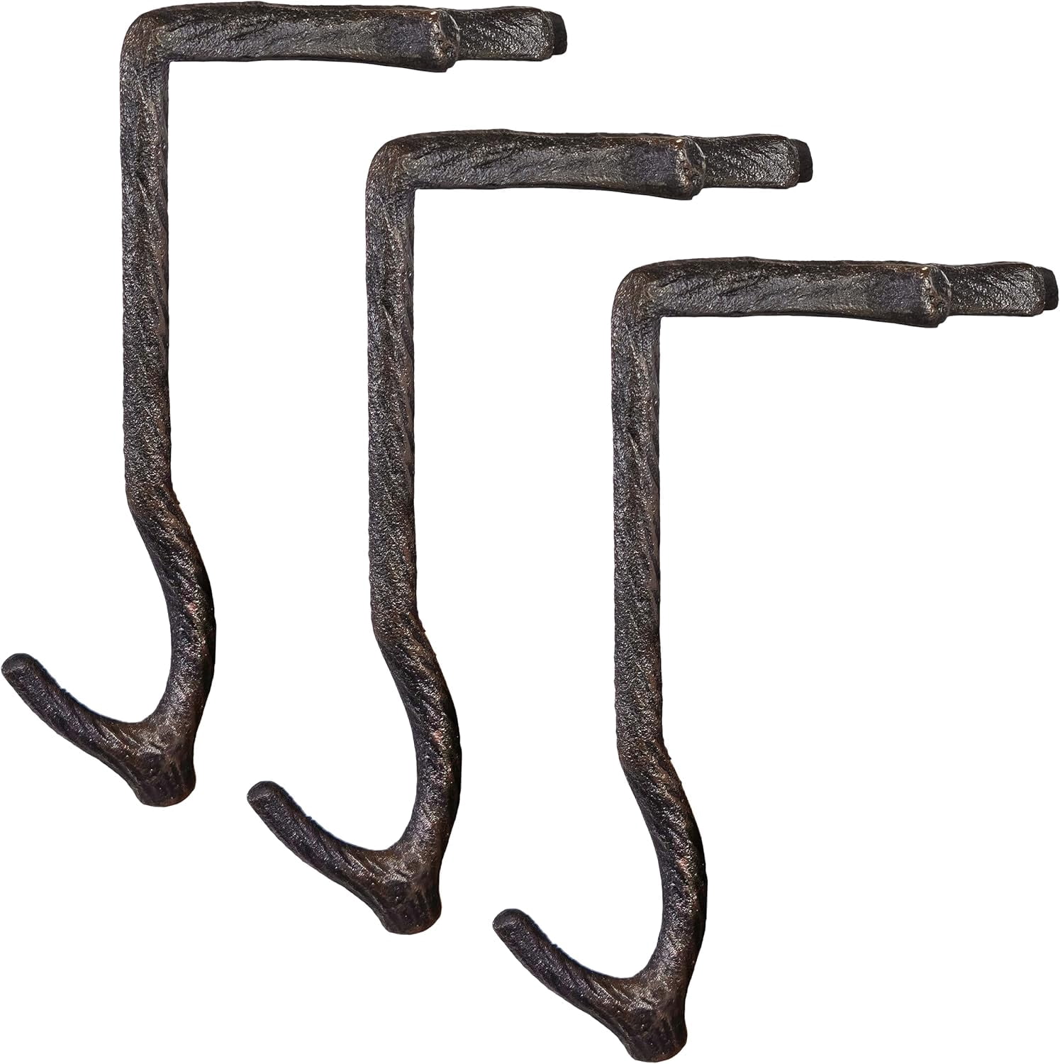 Lulu Decor,100% Cast Iron 10" Stocking Holder for Mantle Holds Up to 9 ...