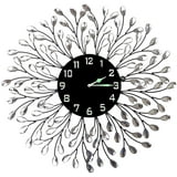Lulu Decor, Decorative Crystal Metal Vine Wall Clock, Diameter 25", 9. ...