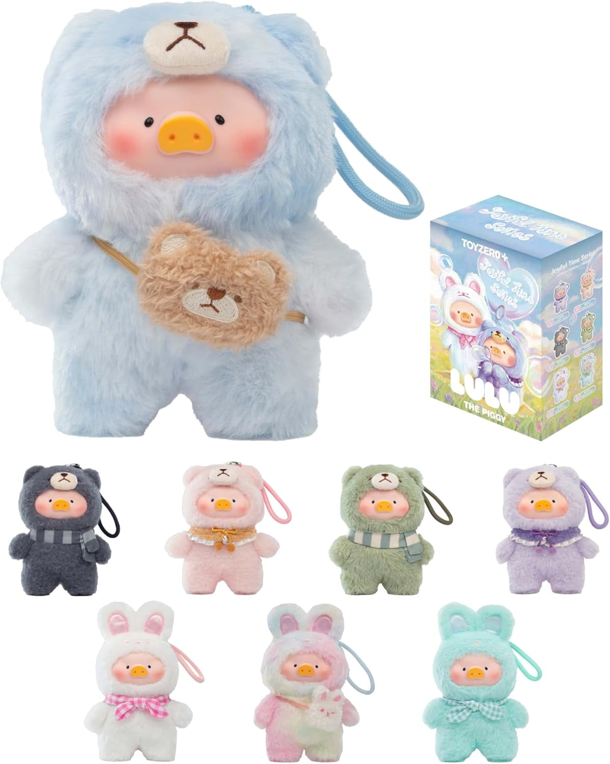 Lulu Piggy Blind Box - Joyful Time Series Plush Keychain Blind Boxes ...