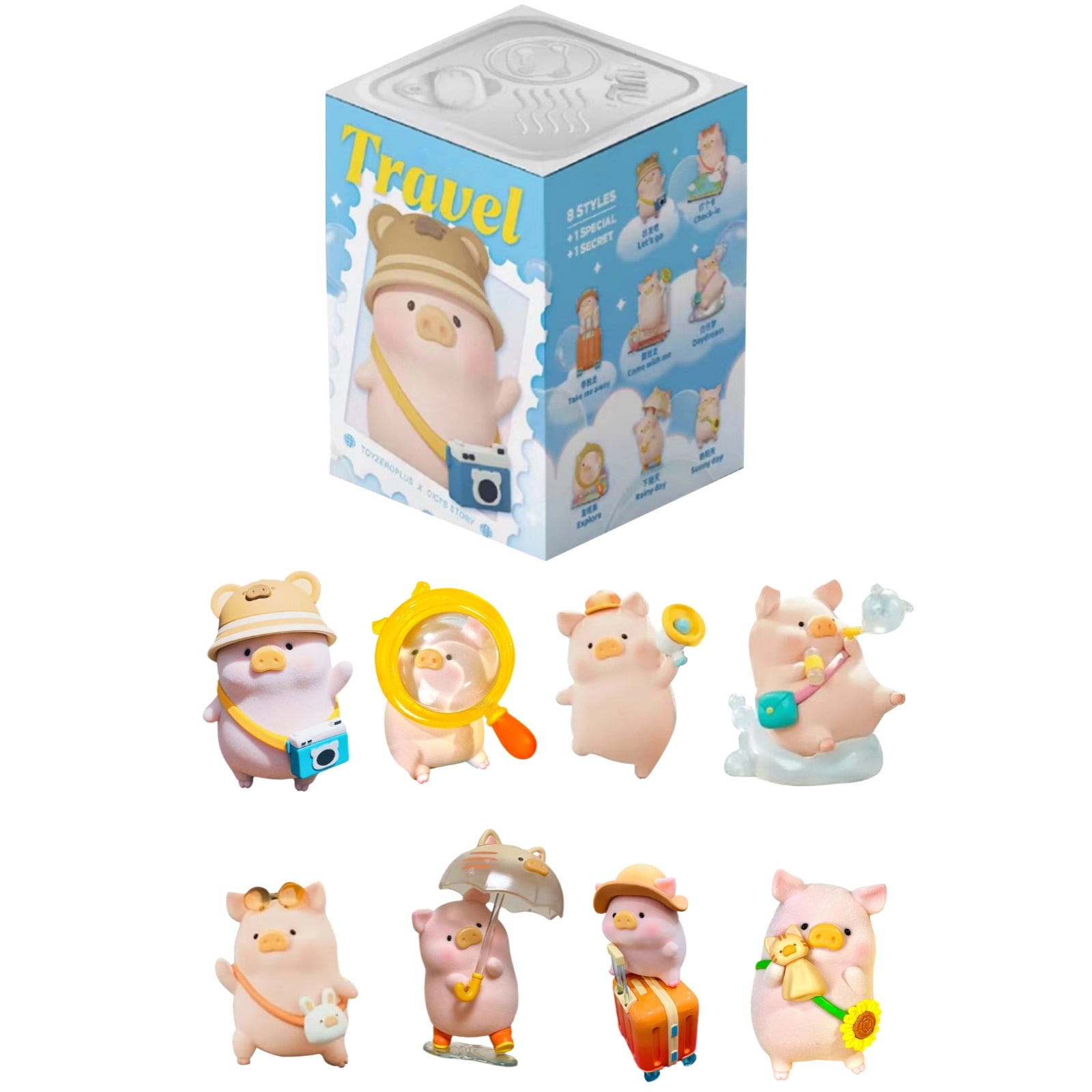 Lulu The Piggy Travel Series Blind Box Cute Lulu The Piggy Figures ...