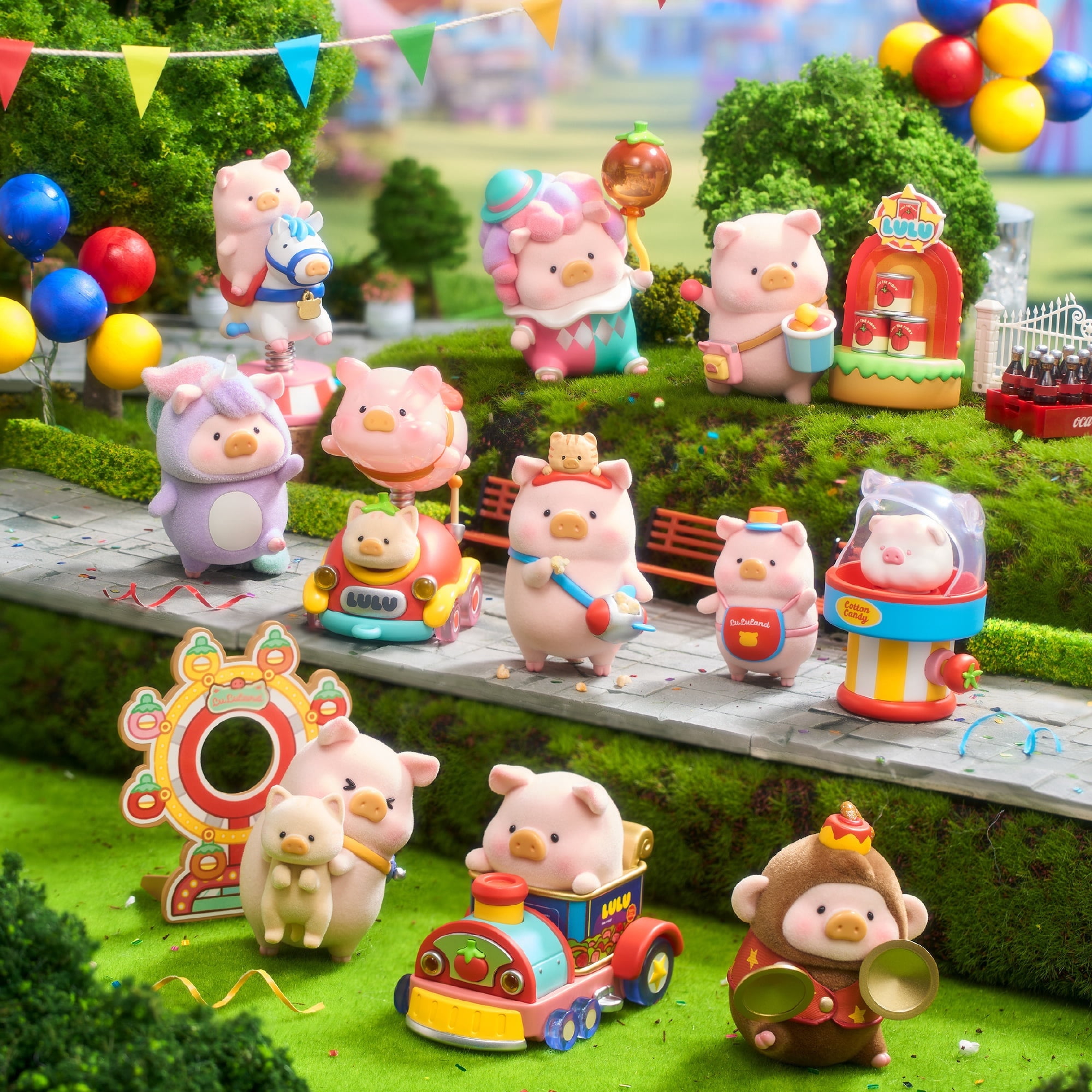 Lulu The Piggy Lululand Series 8PCs Cute Pig Blind Box Figures ...