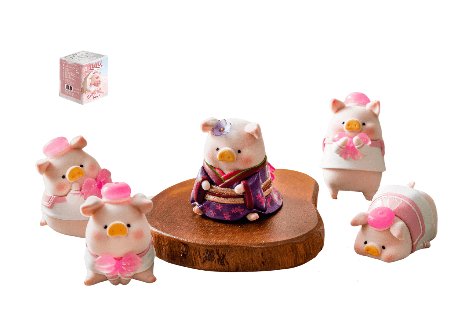 Lulu The Piggy in Bloom Sakura Series 1PC Cute Pig Blind Box Figures ...