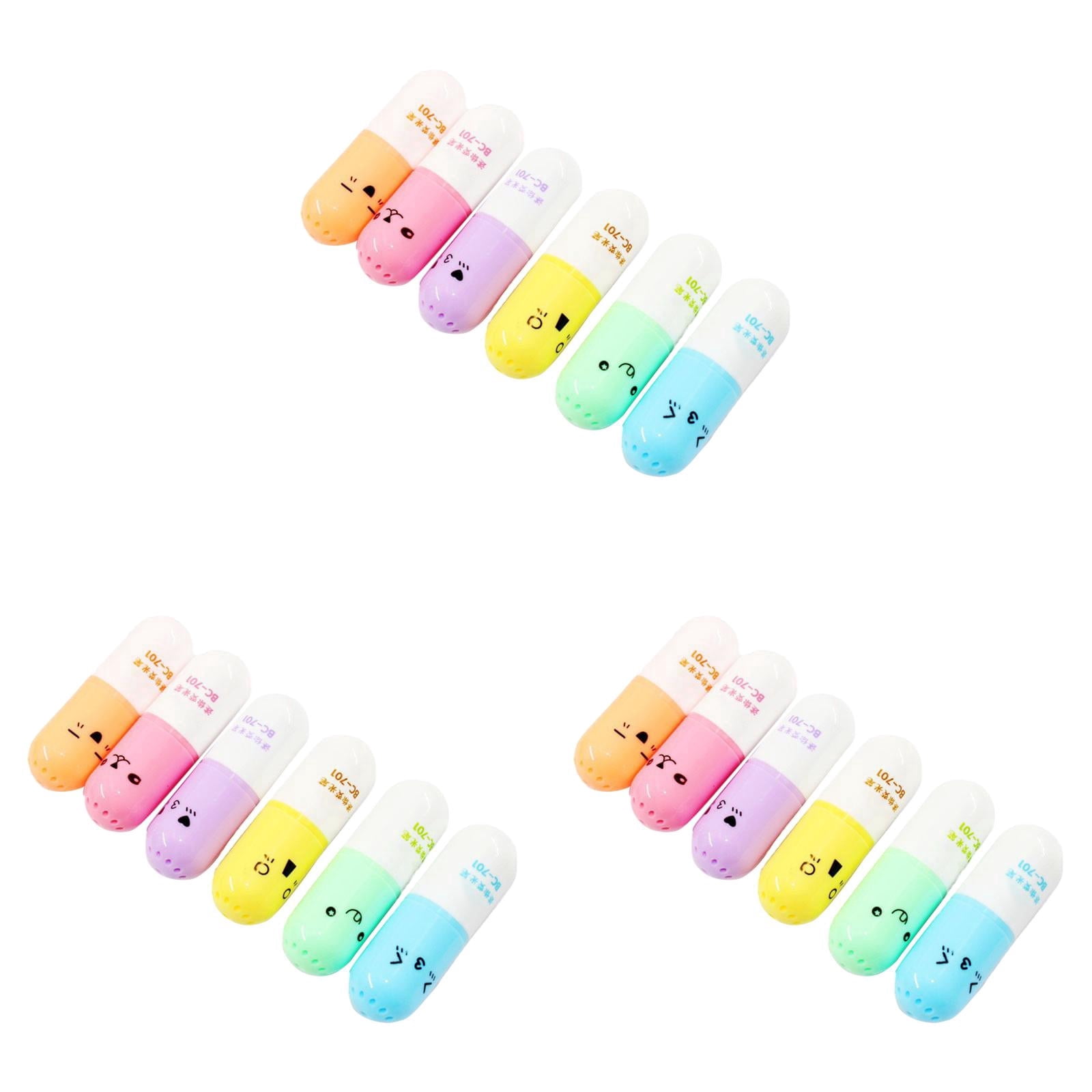 Luluganb 18 Pieces Cute Mini Highlighter Pen Pastel Color Chisel Tip ...