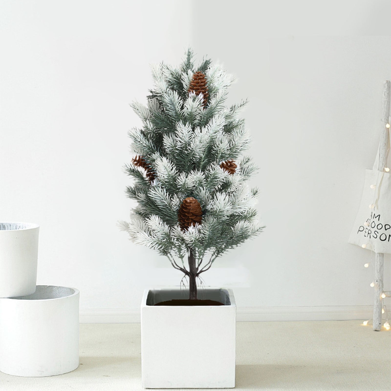 Luluganb Artificial Cedar Trees Plants with Ground Spikes,Uv Resistant ...