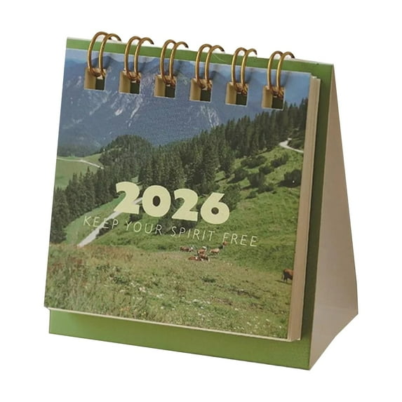 Luluganb Desk Calendar 2026 Standing Flip,Small Desk Calendars Tiny ...