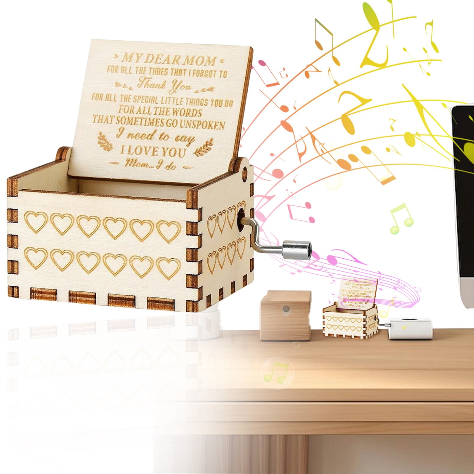 Luluganb Family Music Box,Hand Carved Music Box Antique Retro And ...