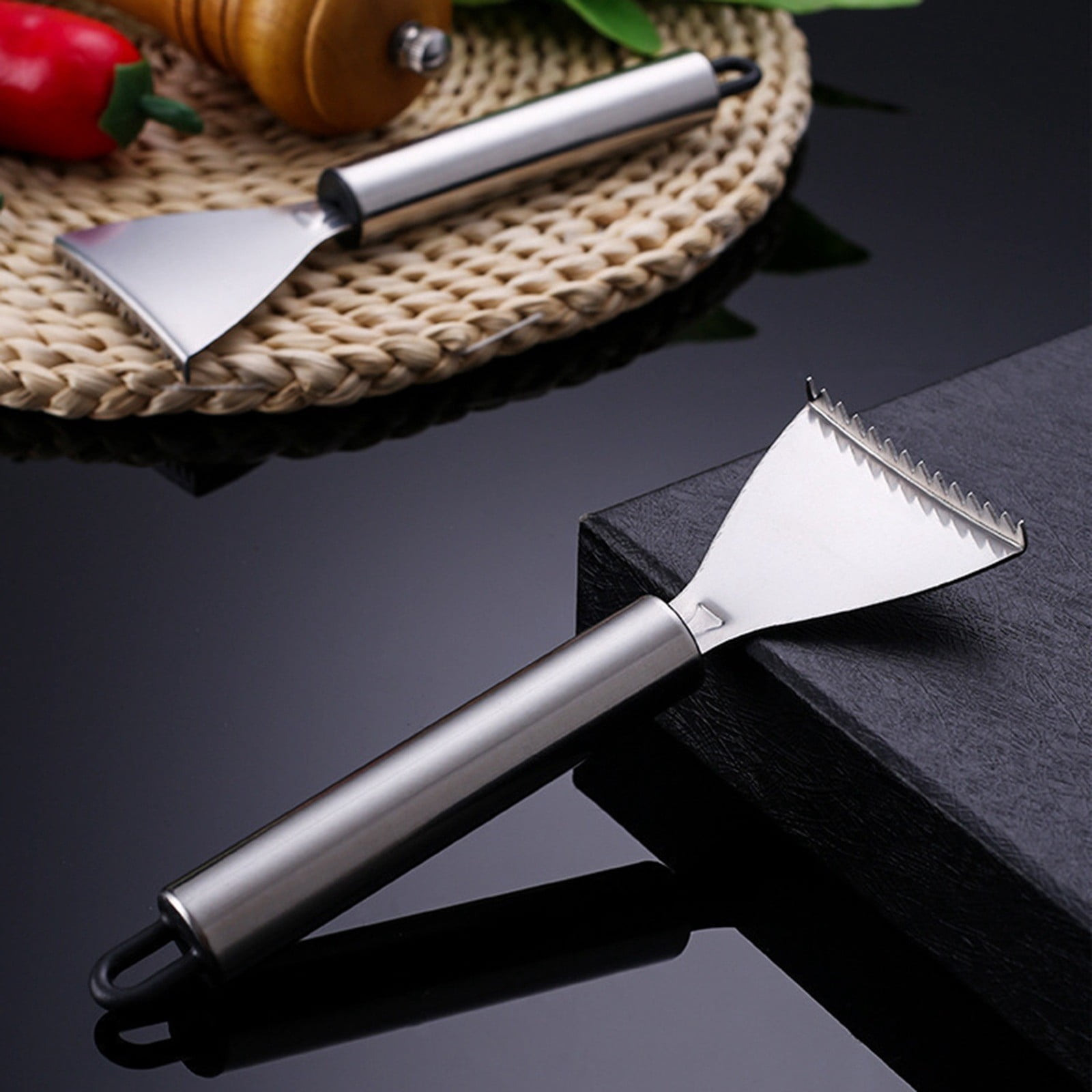 Luluganb Fish Scaler,Fish Descaler Tool, Stainless Steel Fish Scaler ...