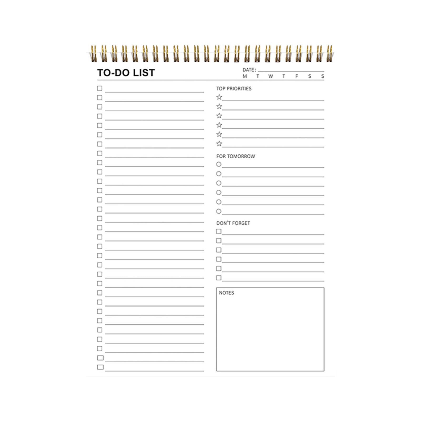 Luluganb To Do List Pad - To Do List Notebook for Work, Undated Daily ...