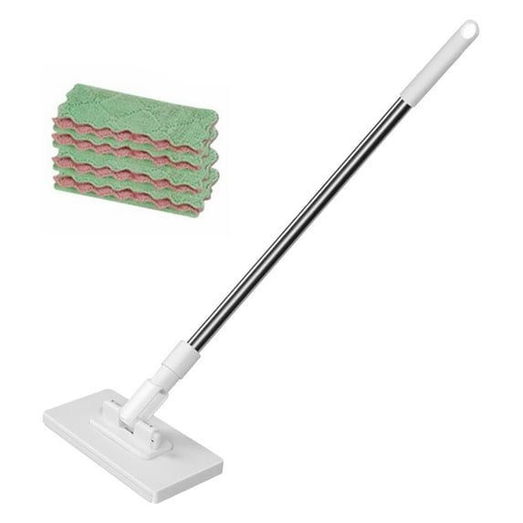 Luluganb Mop with Pressure Clamping System, No Hand Washing, One Button ...
