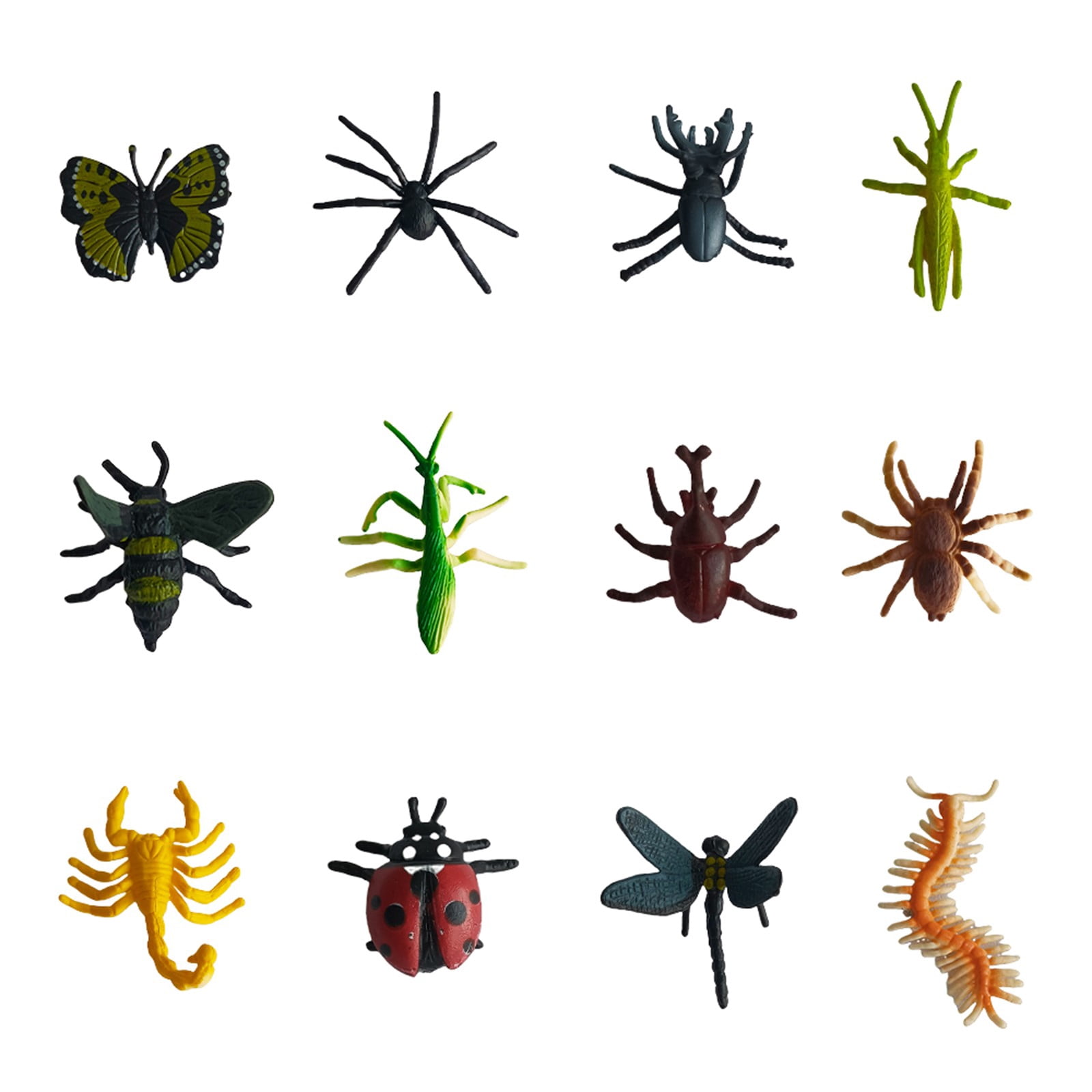 Luluy 12-Piece Insect And Bug Toy Set For Kids Realistic Plastic ...