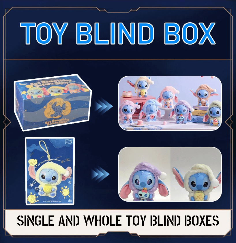 Luluy 2025 Stitch Eat Something Before Sleep Series Plush Blind Box - 7 ...