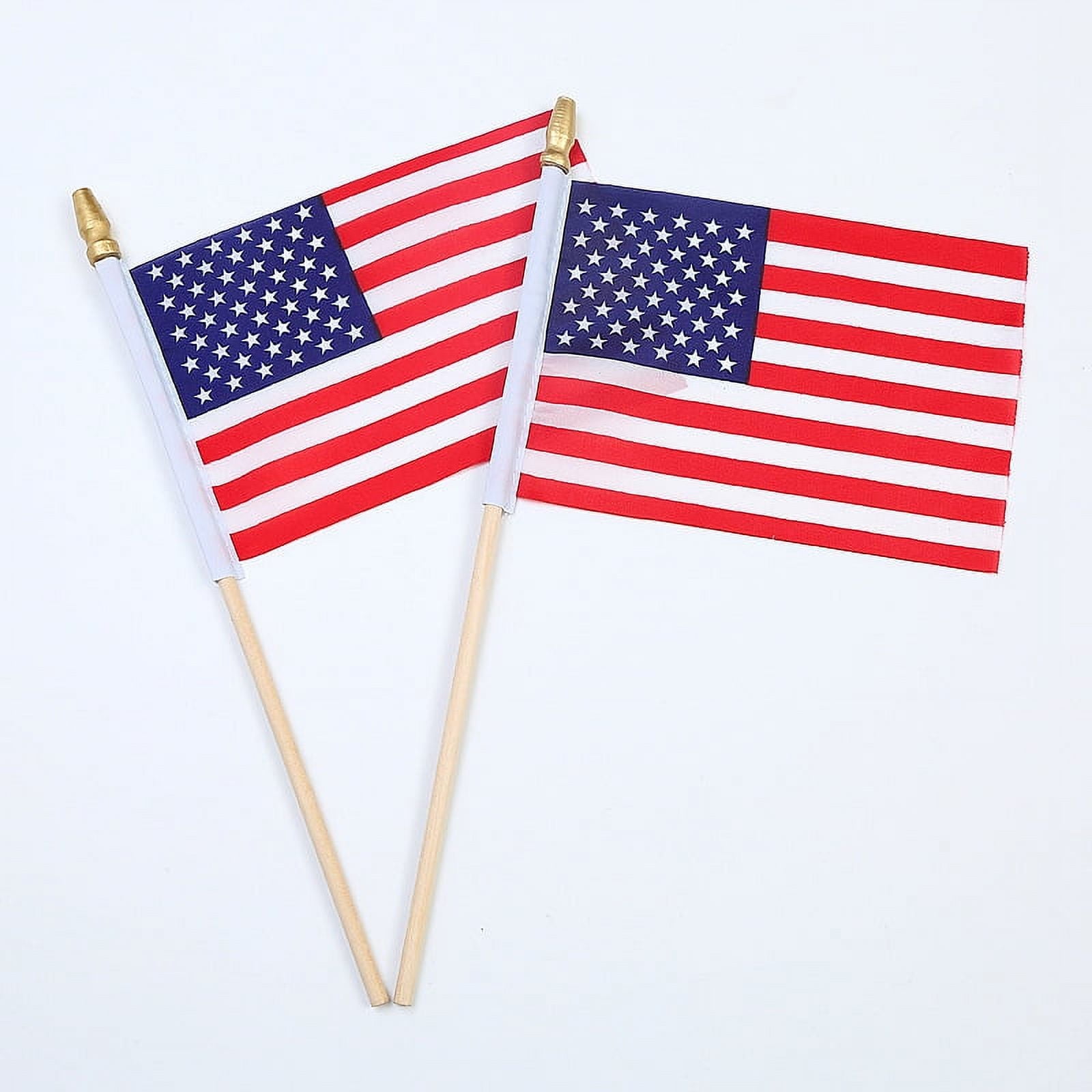 Luluy 40Pcs Small American Flags On Stick Mini American Flags For 4Th ...
