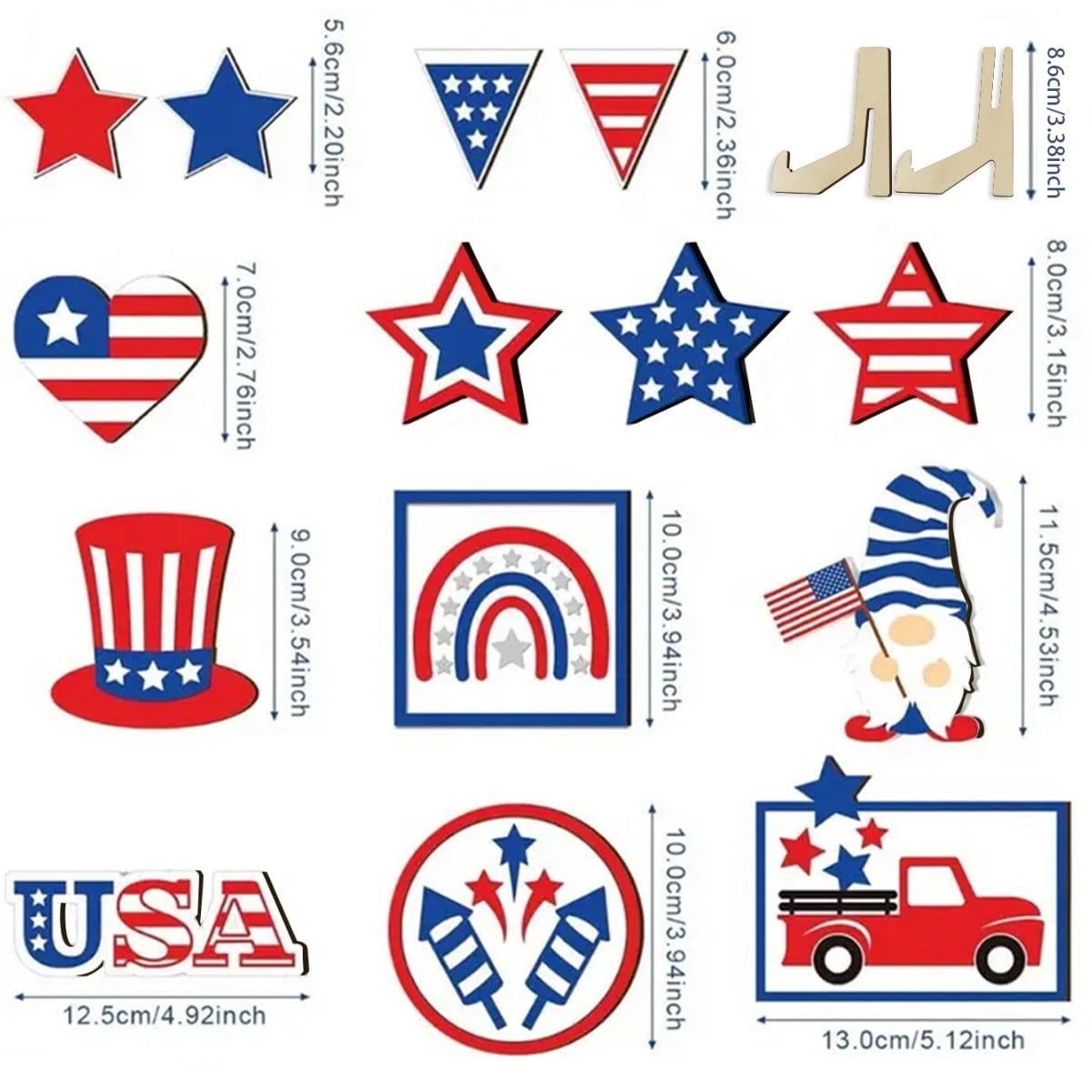 Luluy 4Th Of July Tiered Tray Decor Set,Independence Day Layered Tray ...