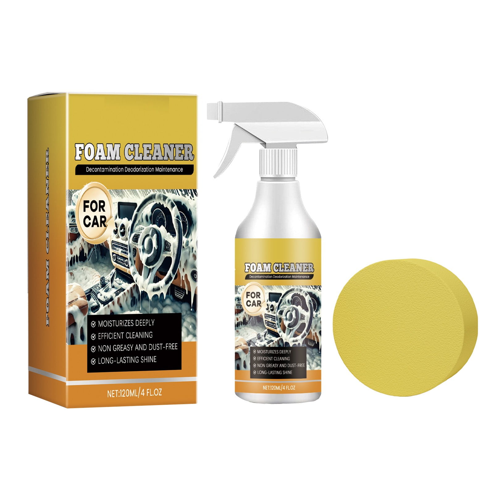 Luluy Car Cleaner Multi-Purpose Foam Cleaner For Car Interior And ...