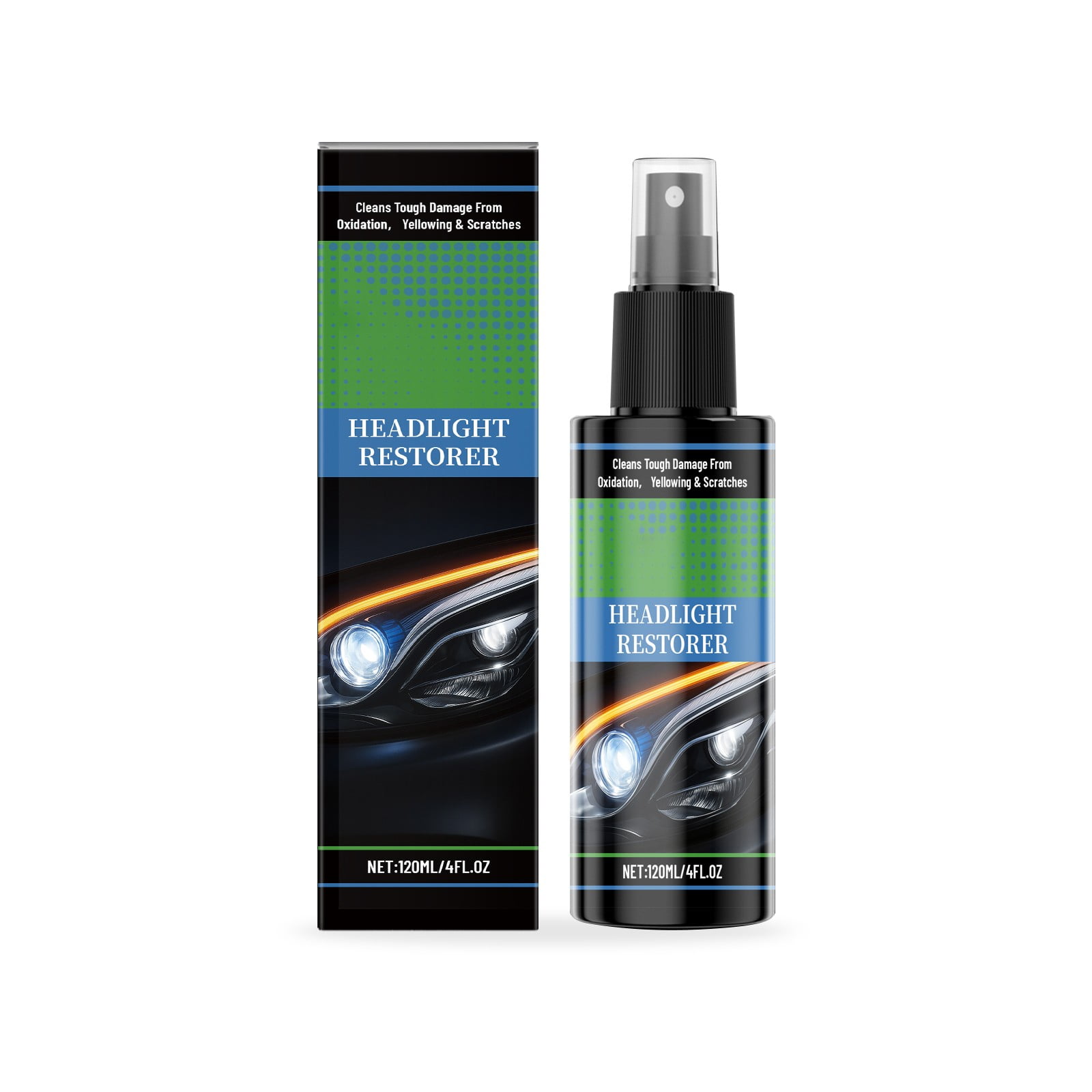 Luluy Car Headlight Maintenance Spray, Car Headlight Cleaning And ...