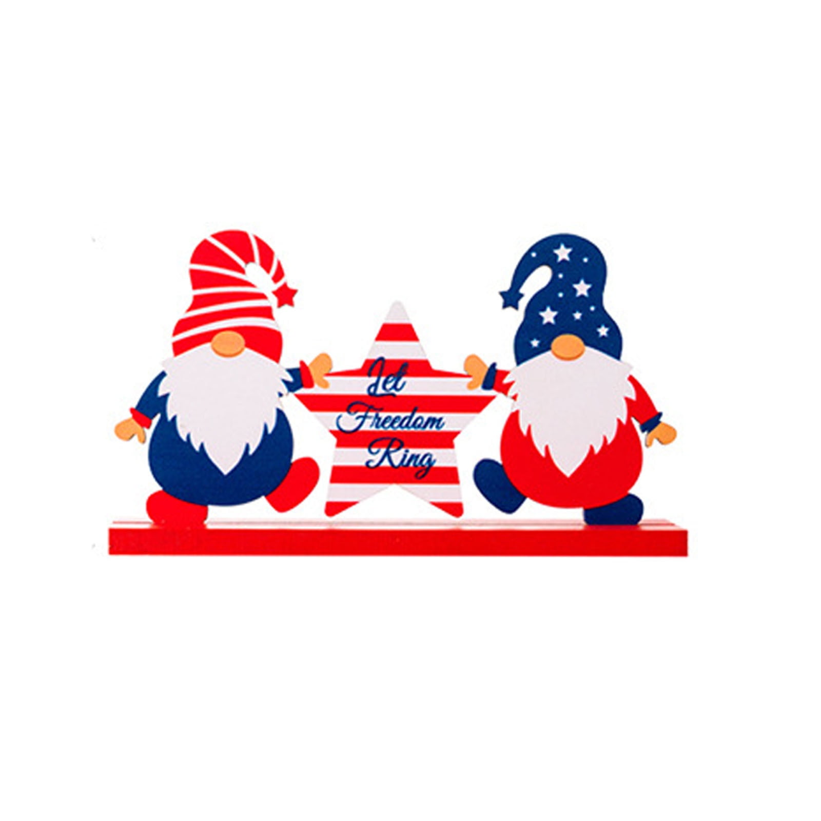 Luluy Gnome Decor Gnome Plush Patriotic Red Truck Decoration With ...