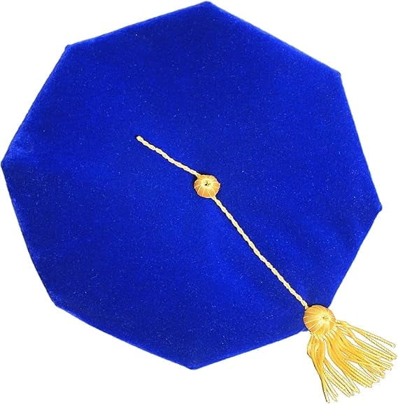 Luluy Graduation Doctoral Tam Velvet 8 Sided Unisex Graduation Cap Hat ...