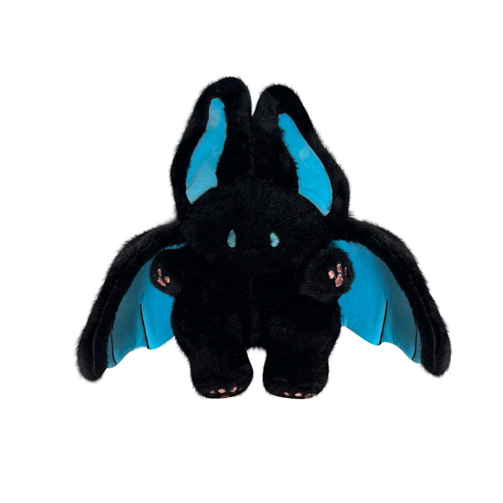 Halloween Adorable Plush Bat Toy With Soft Black Fur And Blue Wings ...