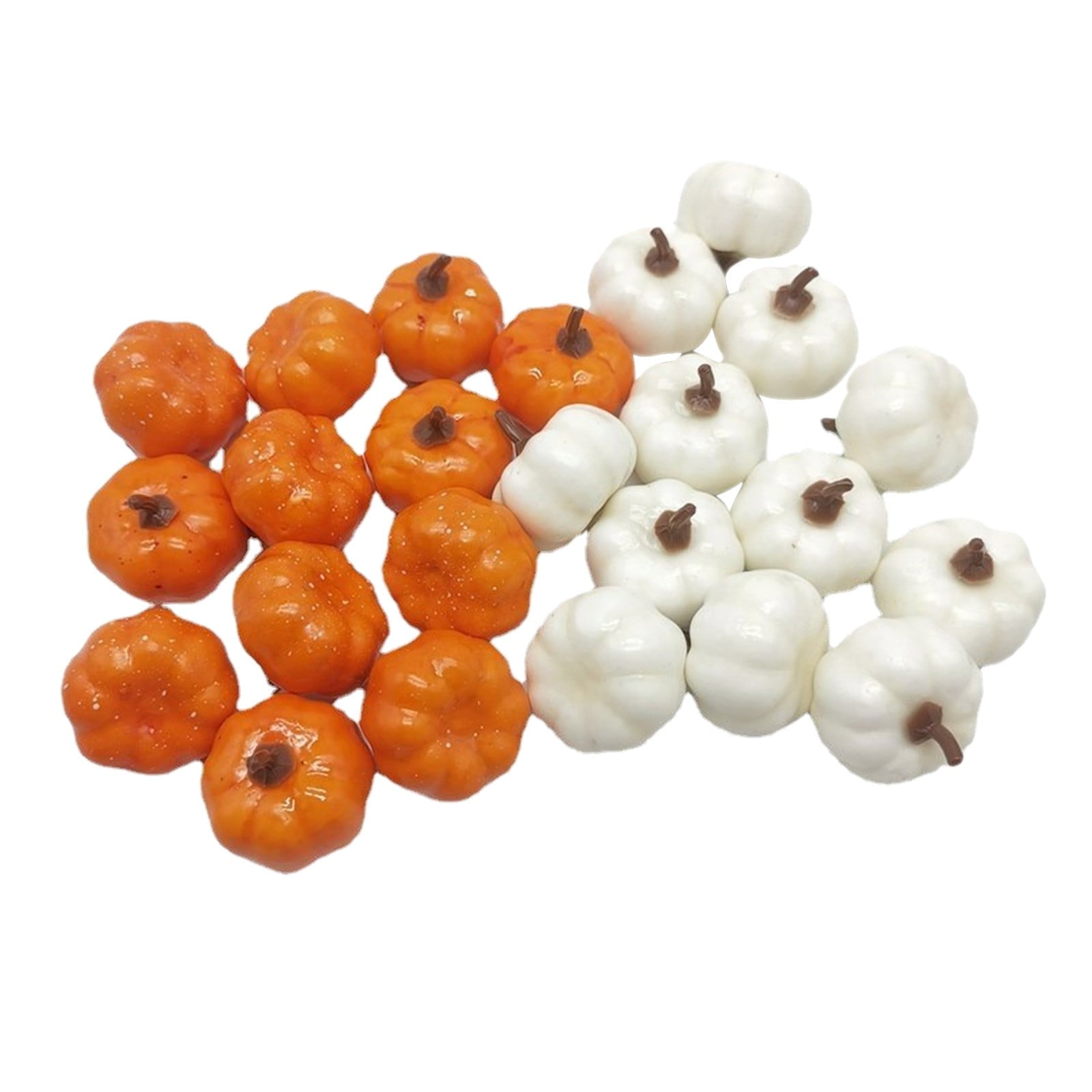 Luluy Mini Pumpkins for Decoration, White and Orange Assorted Mini ...