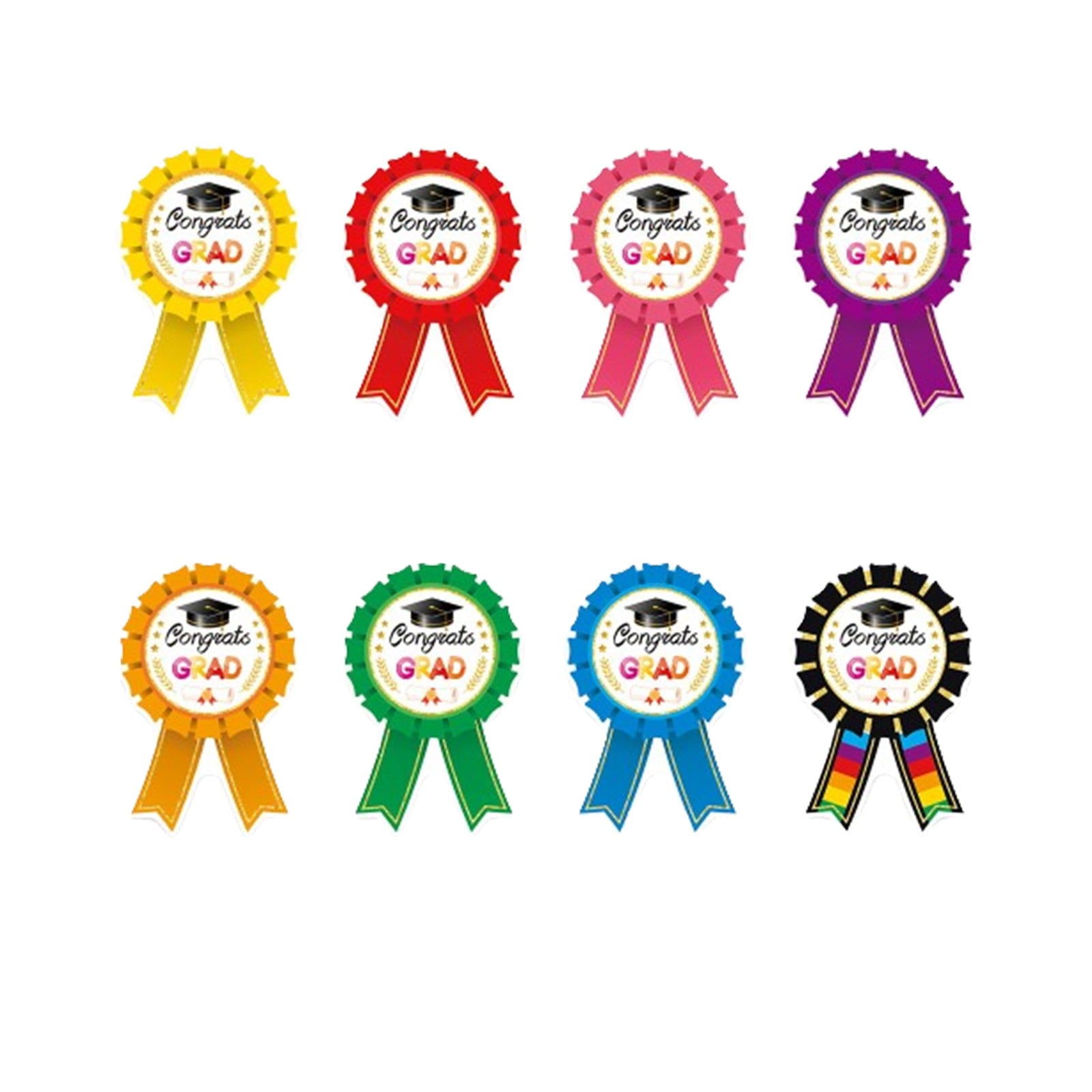 Luluy Party Decorations Graduation Celebration Ribbon Set 8 Colorful ...