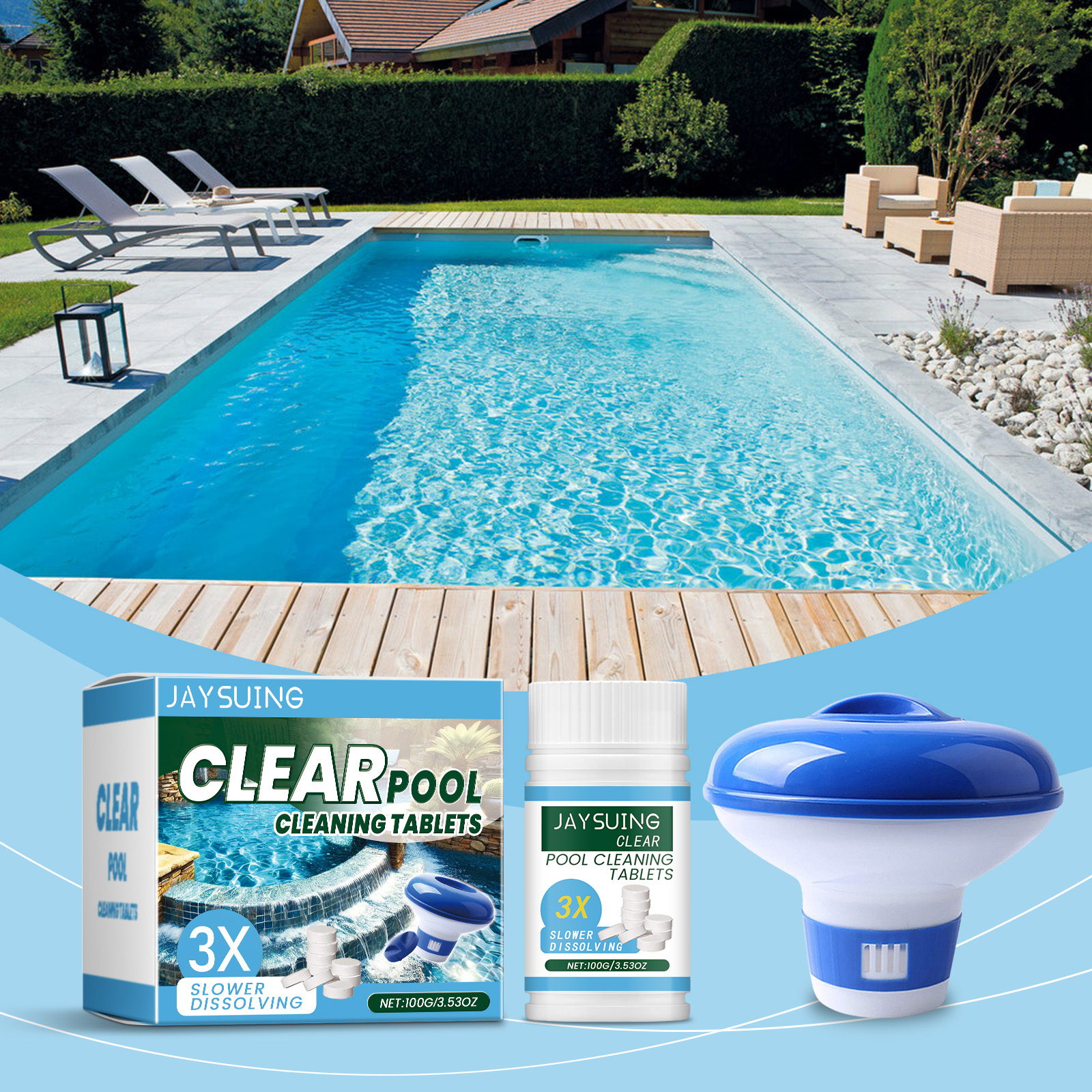 Luluy Summer Automatic Pool Disinfection Dosing Device Floater Floating ...