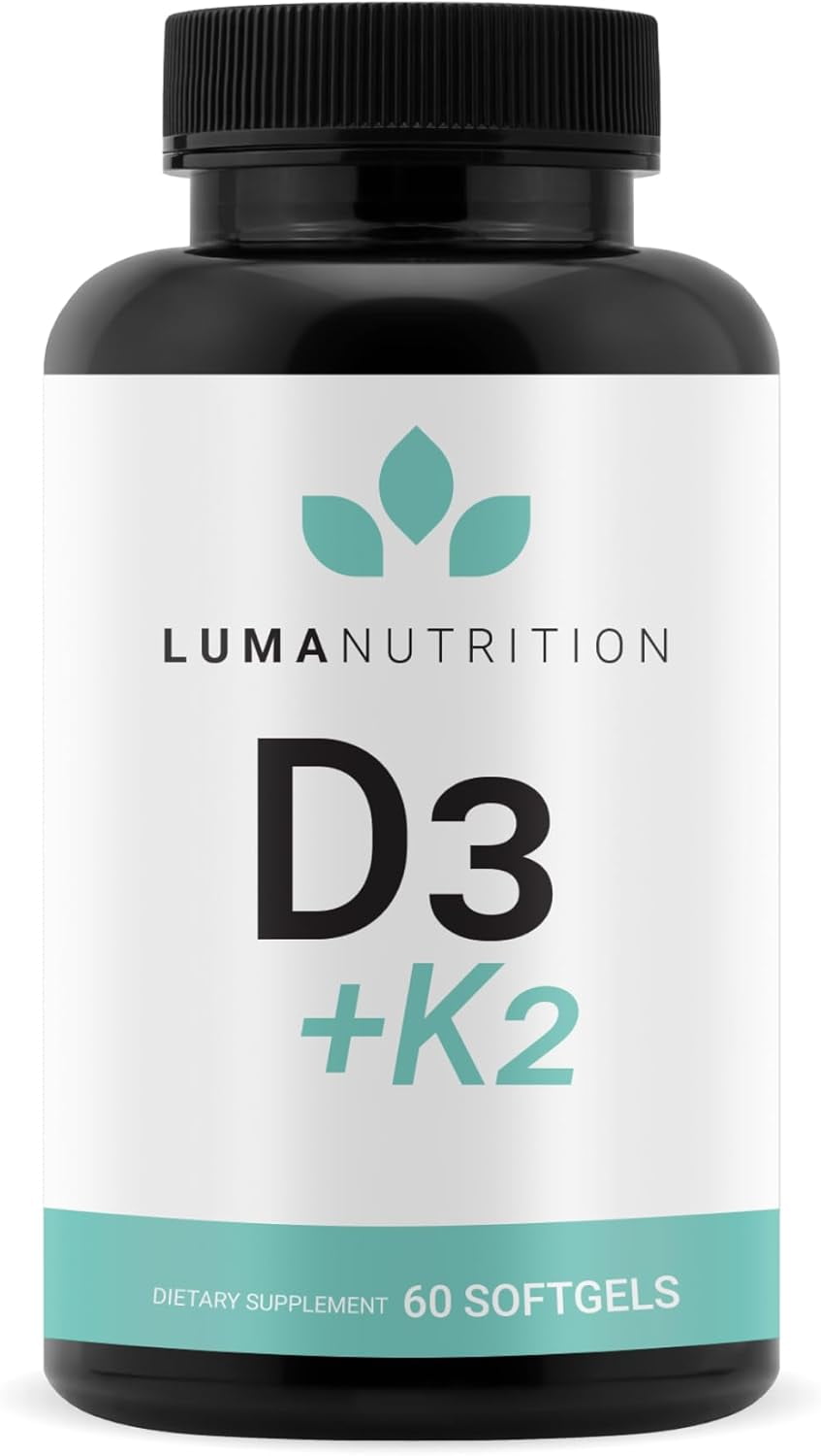 Luma Nutrition D3 + K2 Vitamin 10000 IU - Bone and Heart Health ...