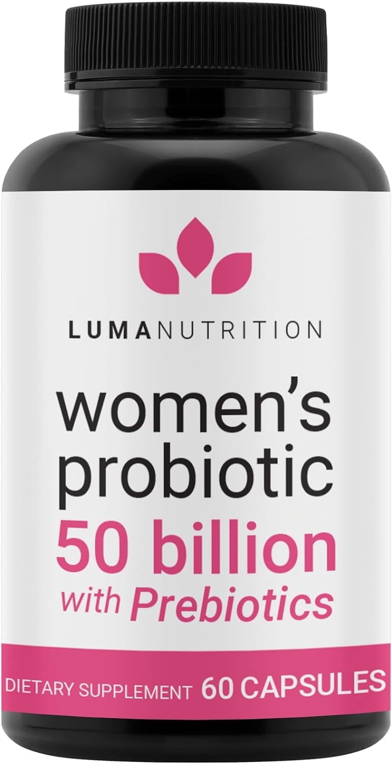 Luma Nutrition Probiotics for Women with Prebiotics - 50 Billion CFU - Formulated for Digestive ...