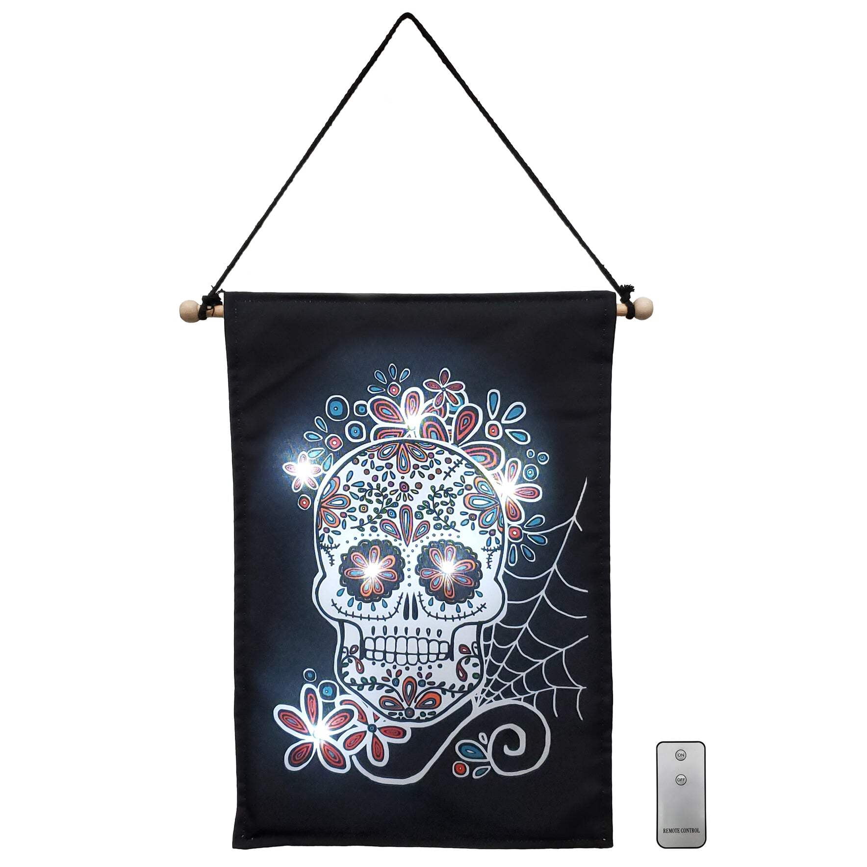 LumaBase Battery Operated LED Lighted Wall Banner with Remote Control ...